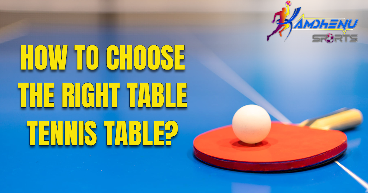 HOW TO CHOOSE THE RIGHT TABLE TENNIS TABLE? - Kamdhenu Sports